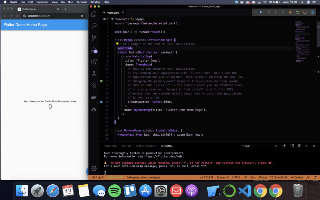 Creating a new Flutter project - Female Tech Entrepreneur